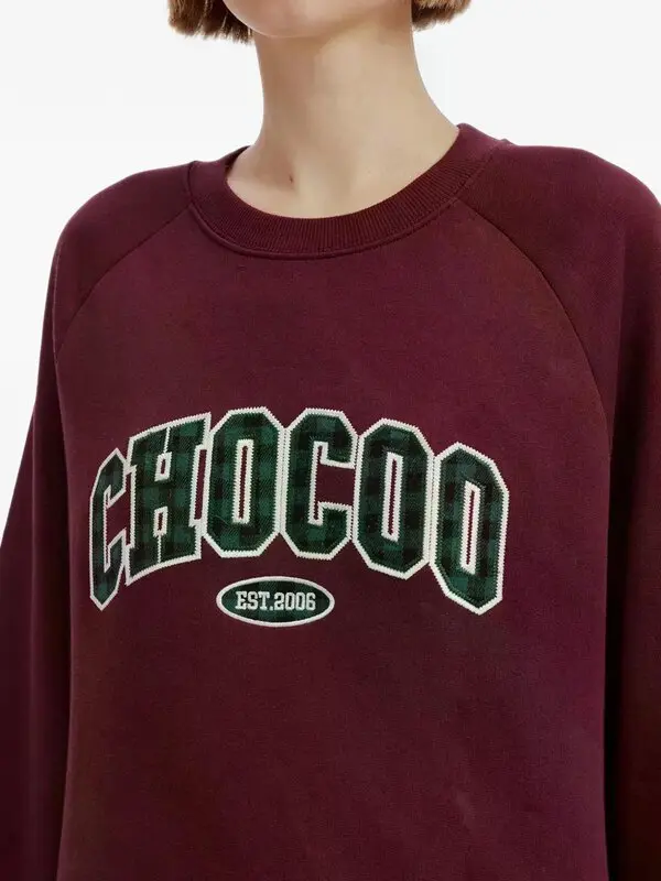 CHOCOOLATE Logo-appliqué Raglan-sleeve Sweatshirt
