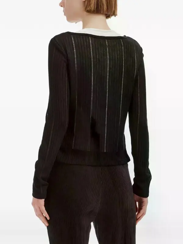 Izzue Ribbed-knit Layered-effect Top