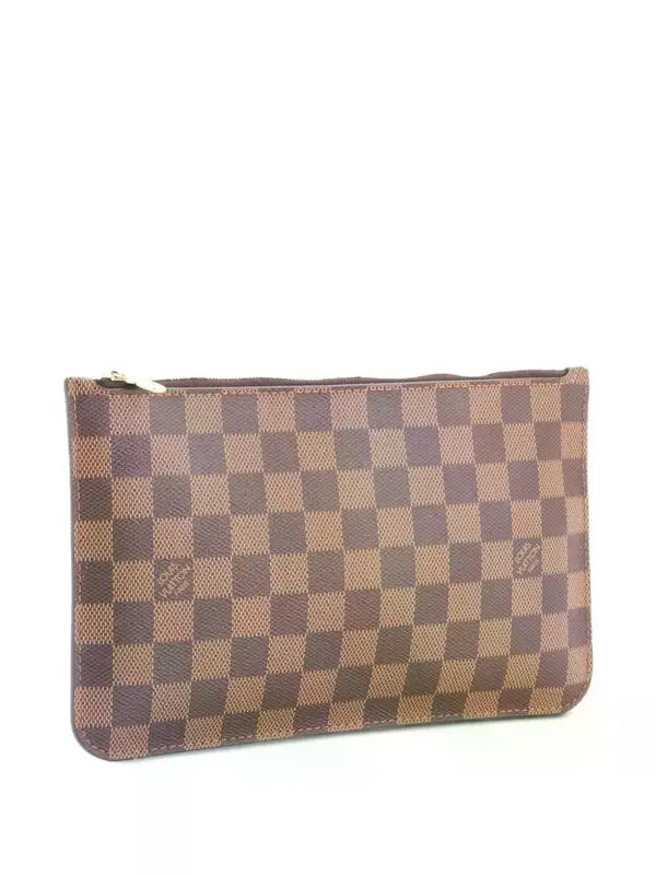 LOUIS VUITTON Damier Chain Wristlet Pochette Clutch Bag - Brown