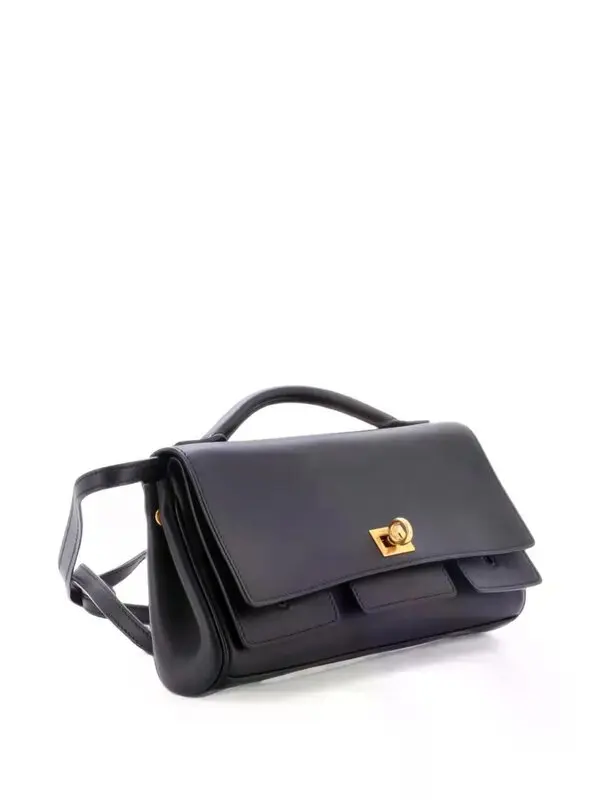 Balenciaga Bel Air Top Handle Flap Leather Shoulder Bag