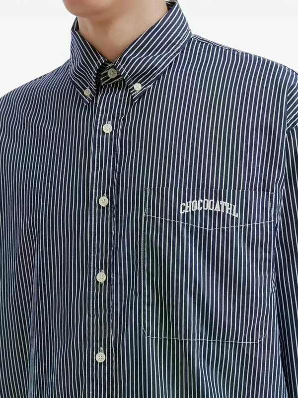 CHOCOOLATE Striped Button-down Shirt