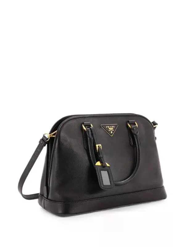 Prada Open Promenade Bag Saffiano Leather Medium Tote Bag - Black