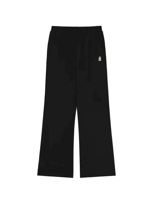 CHOCOOLATE Logo-patch Wide-leg Track Pants - Black