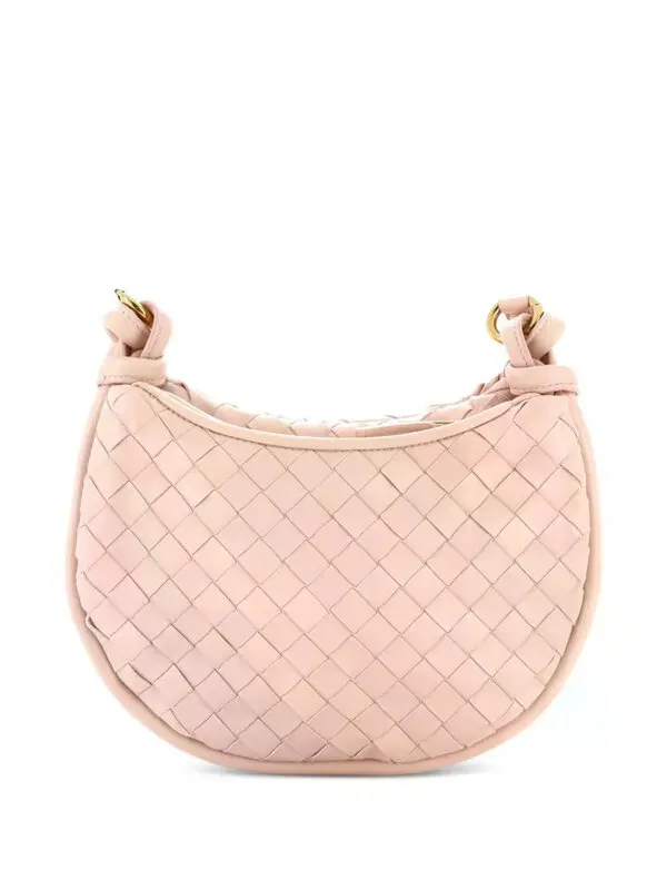 Bottega Veneta Gemelli Intrecciato Leather Shoulder Bag - Pink