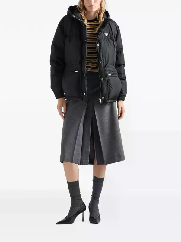 Prada Short-sleeved Striped Cashmere Sweater
