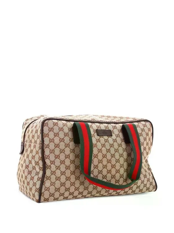 Gucci Gg Canvas Travel Bag - Brown