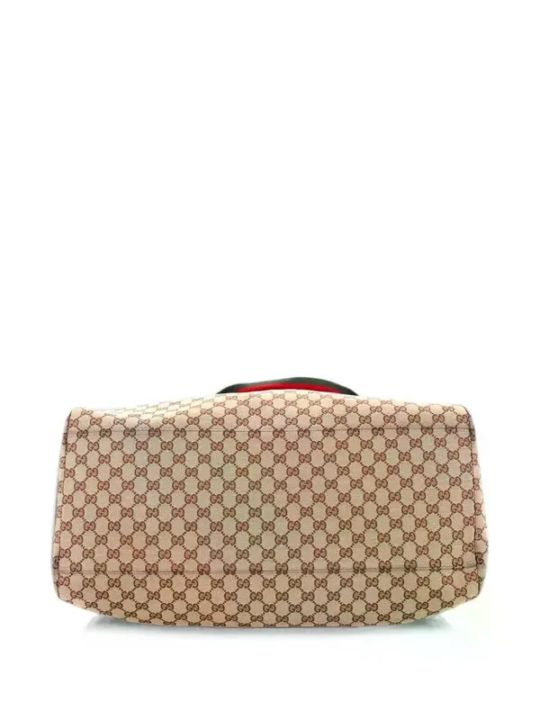 Gucci Web Carry On Duffle Bag Gg Canvas Large Travel Bag