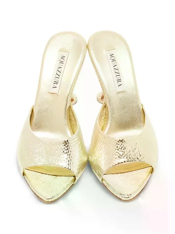 AQUAZZURA Bisous Snakeskin-embossed Sandals