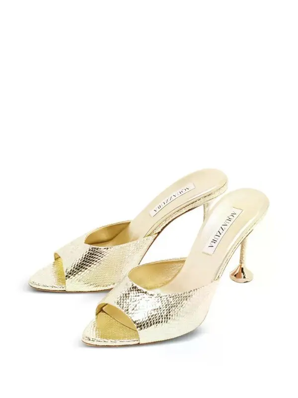 AQUAZZURA Bisous Snakeskin-embossed Sandals