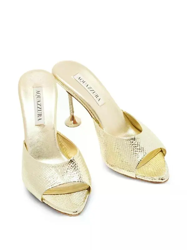 AQUAZZURA Bisous Snakeskin-embossed Sandals