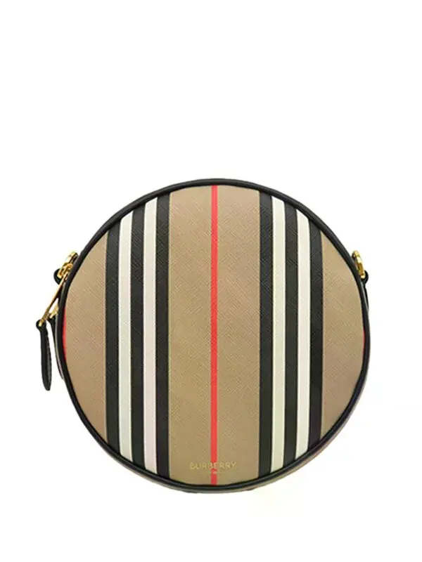 Burberry 2000-2017 Icon Stripe Coated Canvas Louise Crossbody Bag - Neutrals
