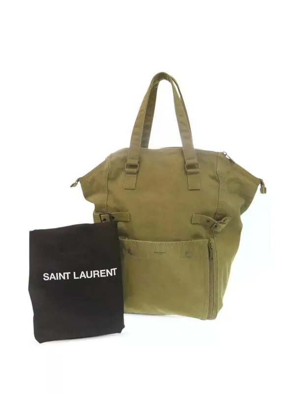 Saint Laurent Canvas Downtown Tote Bag