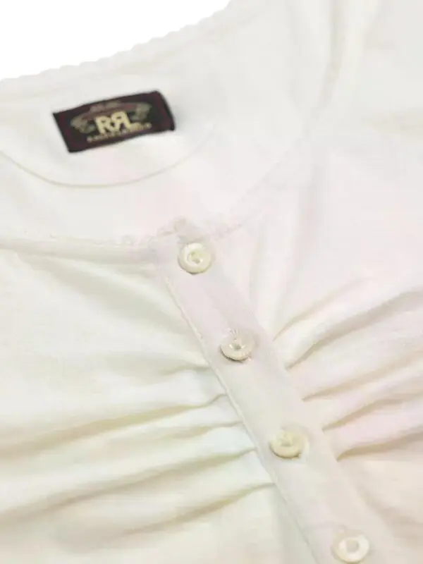 Ralph Lauren Button Lace Trim Top - Neutrals