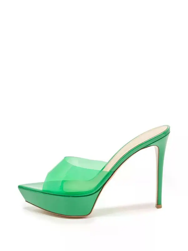 GIANVITO ROSSI Betty Platform Sandals - Green