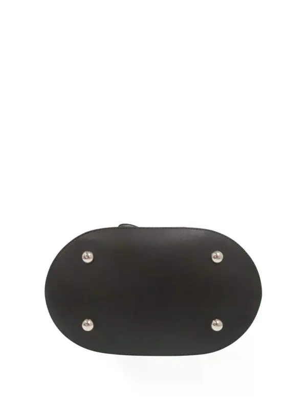 FERRAGAMO Studded Leather Vara Bow Bucket Bag Satchel