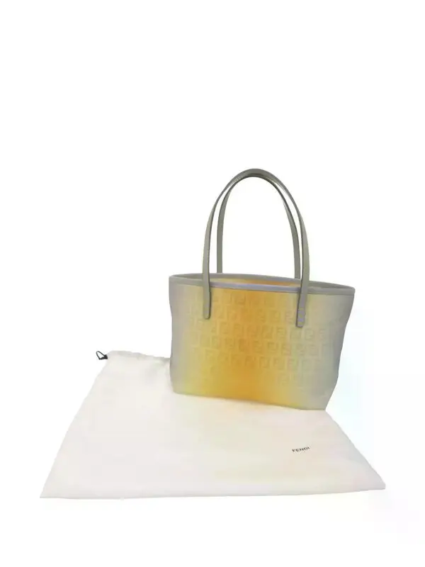 Fendi 2000-2010 Mini Ombre Zucchino Canvas Roll Tote Bag