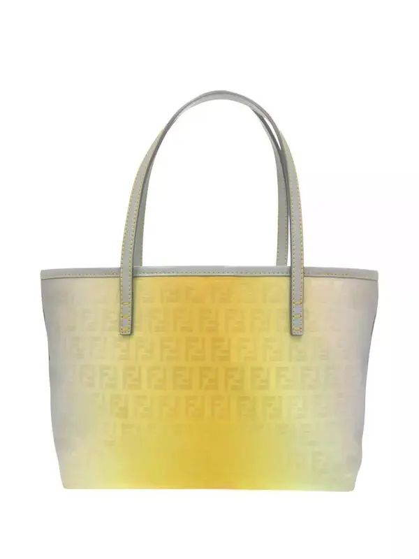 Fendi 2000-2010 Mini Ombre Zucchino Canvas Roll Tote Bag