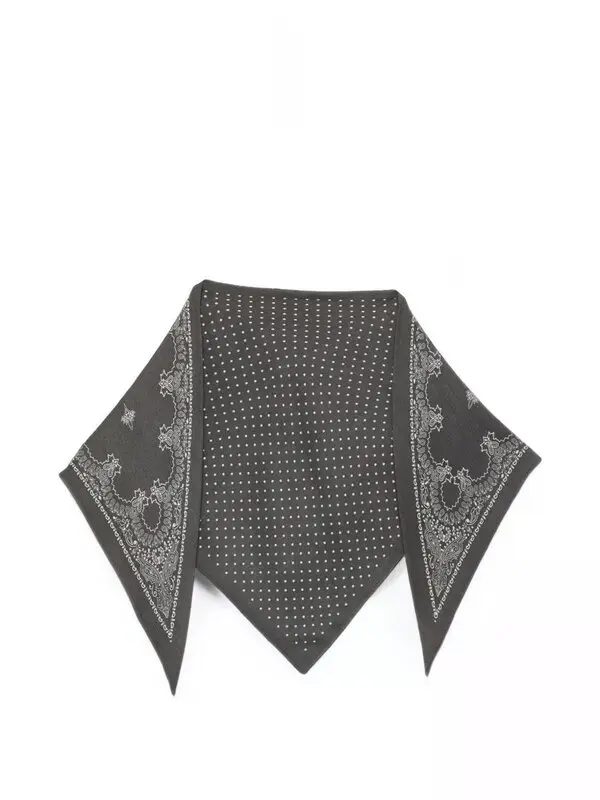 Destin Polka-dot Paisley-print Scarf
