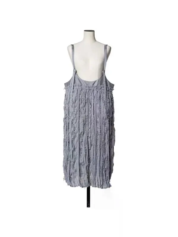 MULLER OF YOSHIOKUBO Crinkled-effect Ripple Midi Skirt - Grey