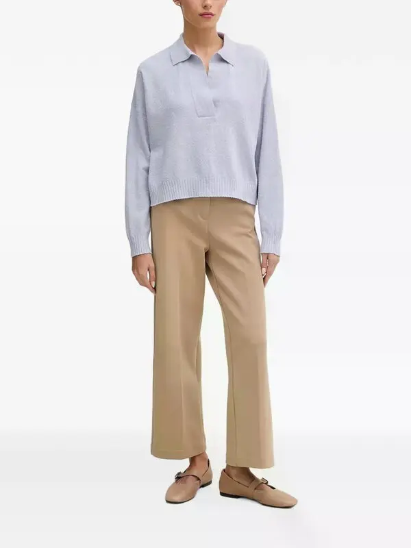 Sisley Bouclé-knit Polo Sweater