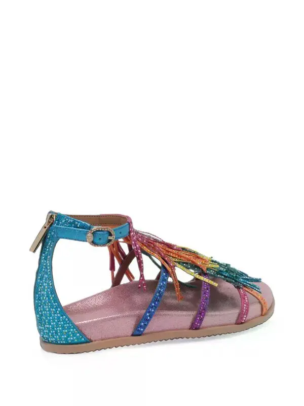 Kurt Geiger Fringe Flat Sandals