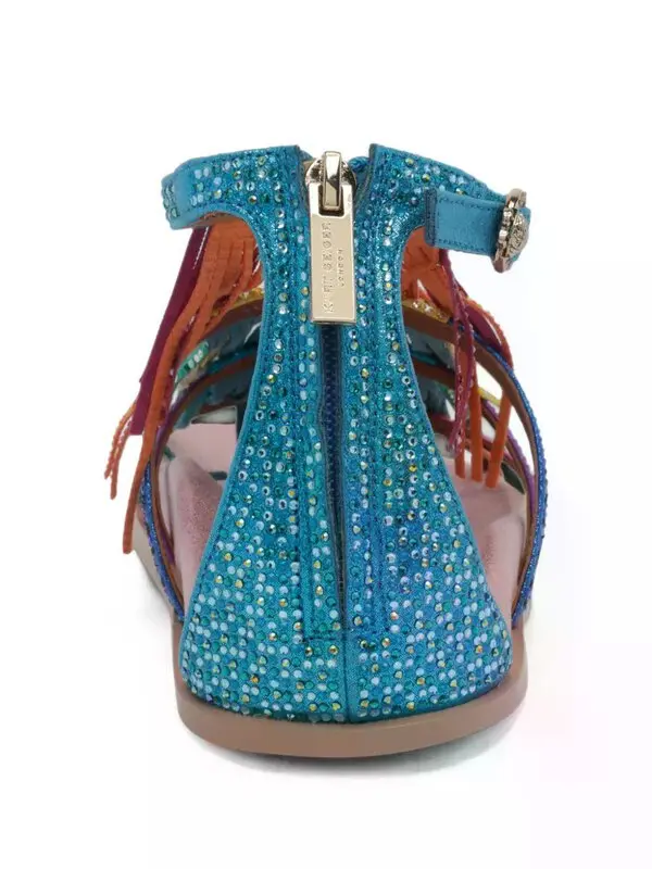 Kurt Geiger Fringe Flat Sandals