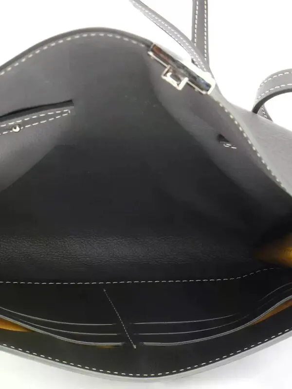 Goyard Chypre Wallet On Strap Coated Canvas With Leather Cross Body Bag - Grey