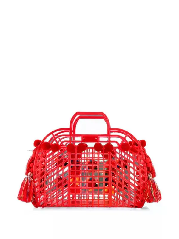 Dolce & Gabbana Kendra Pom-pom Shopping Bag Pvc Tote Bag