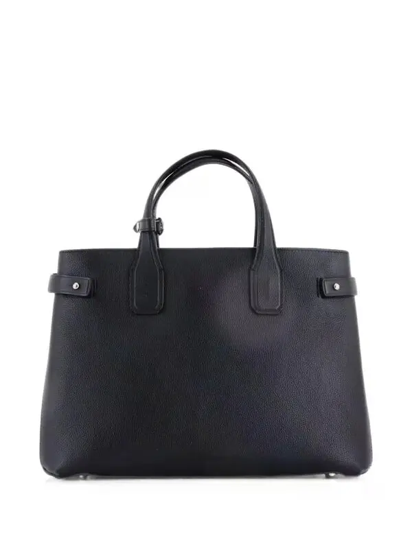Burberry Banner Leather Tote Bag - Black