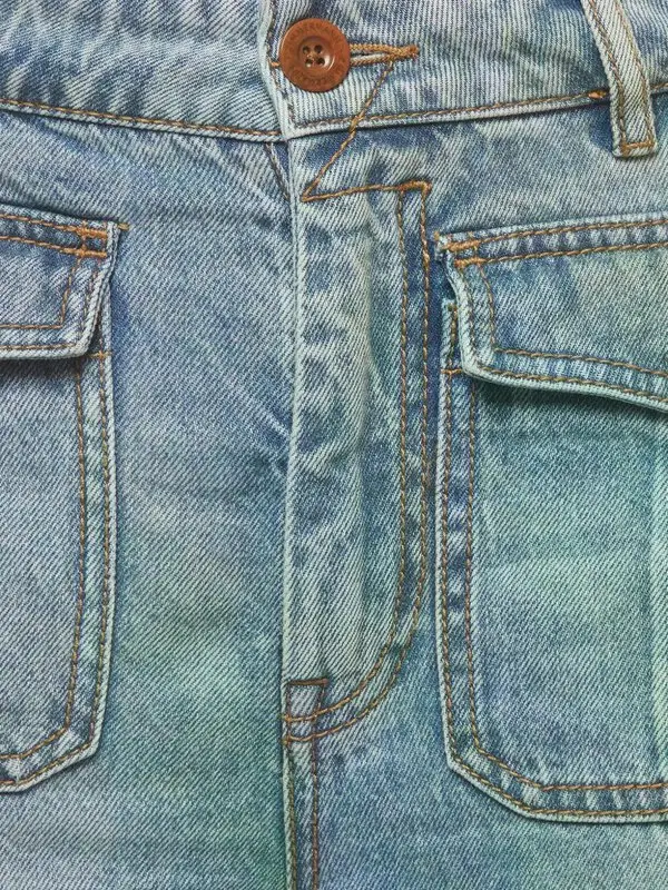 Zimmermann Raie Flared Utility Jeans - Blue