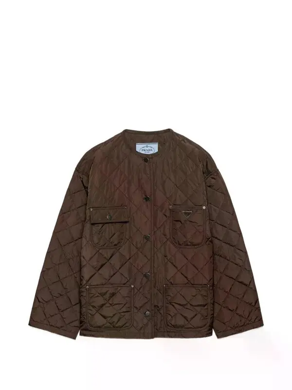 Prada Lightweight, Quilted Re-nylon Jacket - Brown