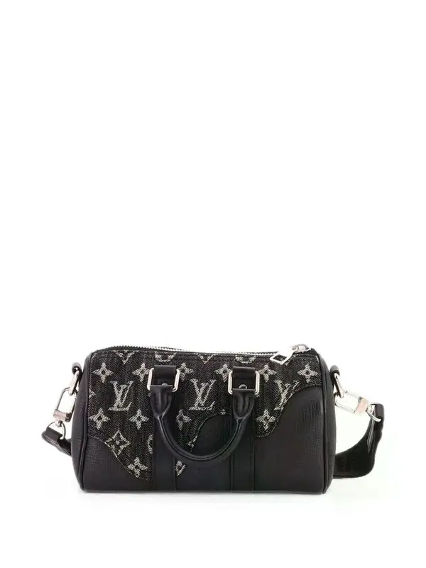 LOUIS VUITTON Nigo Keepall Bandouliere Bag Monogram Denim And Taurillon Leather Xs Shoulder Bag - Black