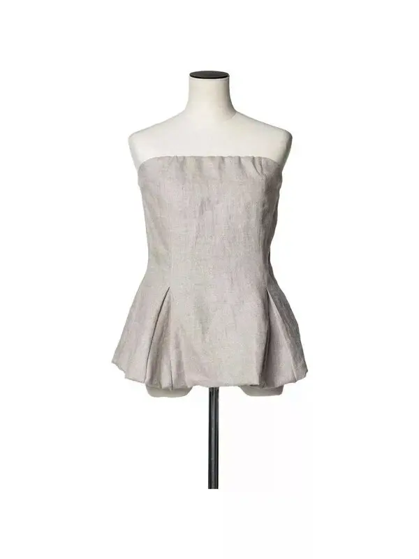 MULLER OF YOSHIOKUBO Linen Strapless Top