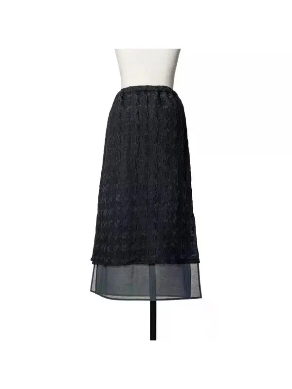MULLER OF YOSHIOKUBO Textured Midi Skirt - Black