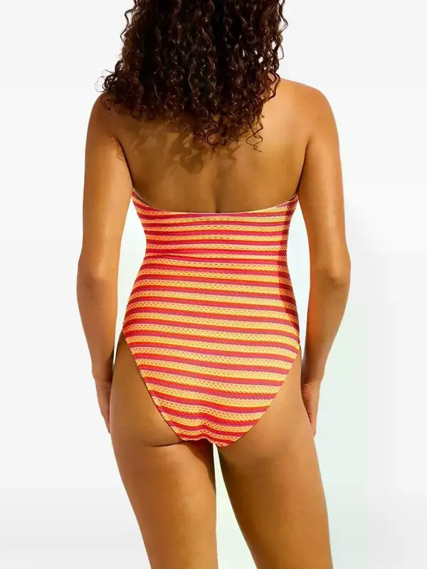 Seafolly Striped Ring-detail Swimsuit