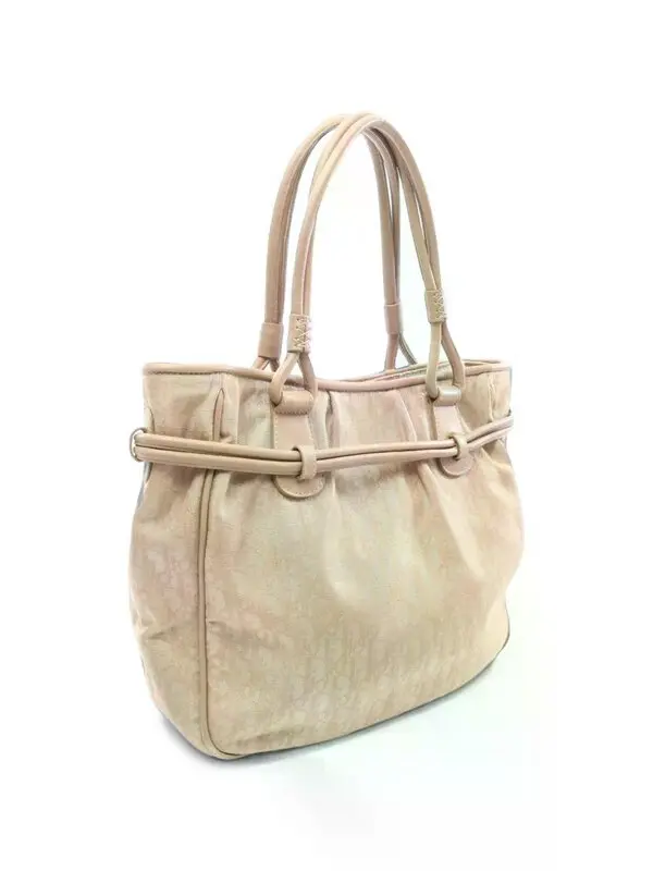 Dior 2000s Trotter Bow-detail Tote Bag