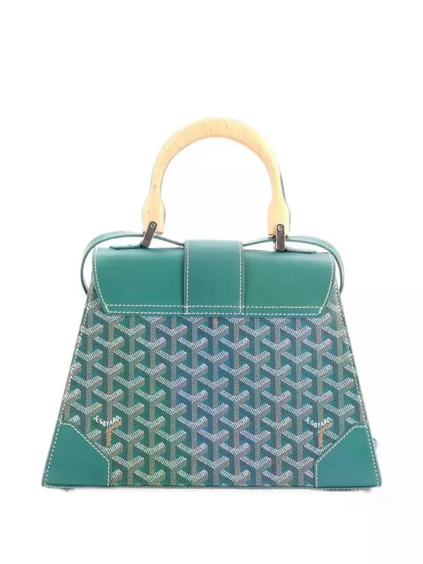 Goyard Saigon Top Handle Bag Coated Canvas With Leather Pm Satchel