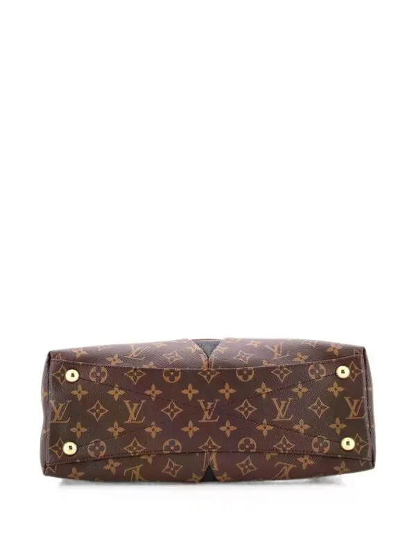 LOUIS VUITTON V Tote Monogram Canvas And Leather Mm Shoulder Bag