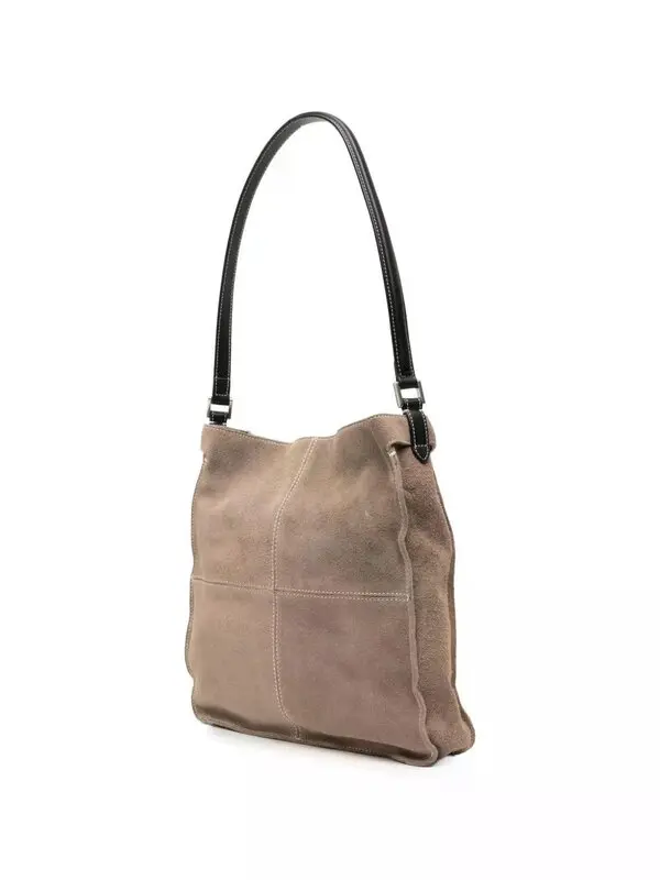 CROQUIS Suede-finish Buckled Shoulder Bag