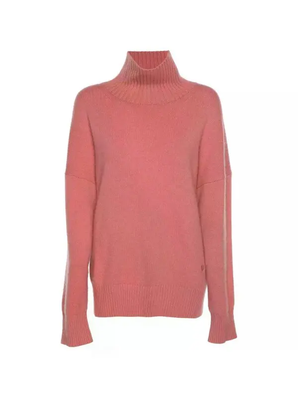 Maje Rib-knit Turtleneck Sweater - Pink