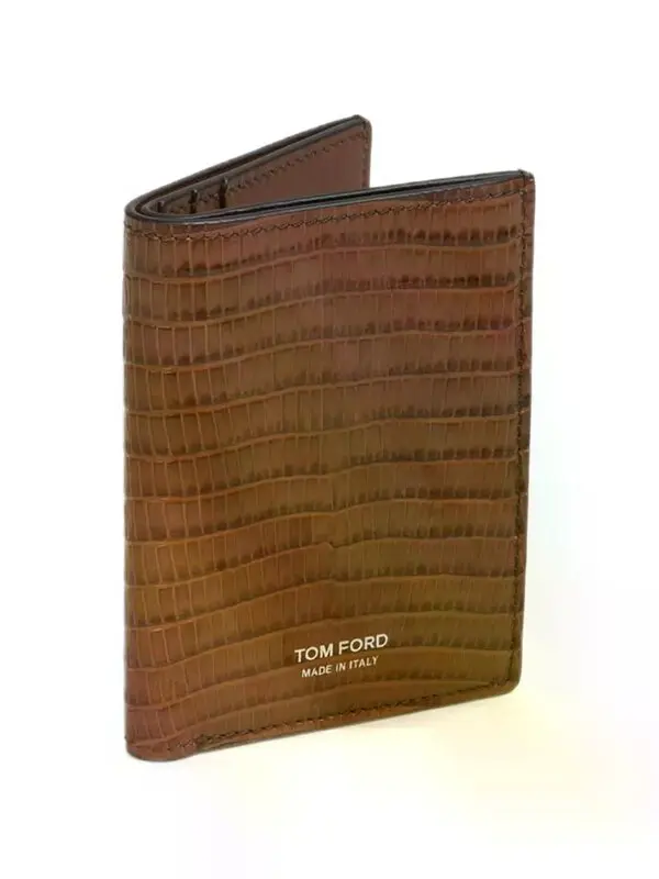 TOM FORD Lizard-effect Card Holder