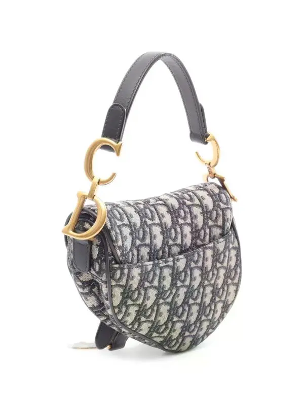Dior Mini Oblique Saddle Shoulder Bag - Blue