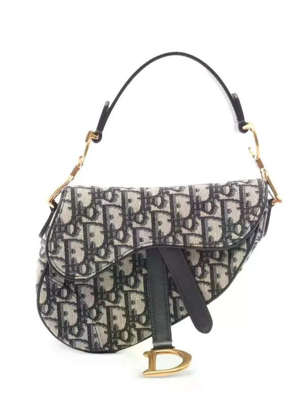 Dior Mini Oblique Saddle Shoulder Bag - Blue