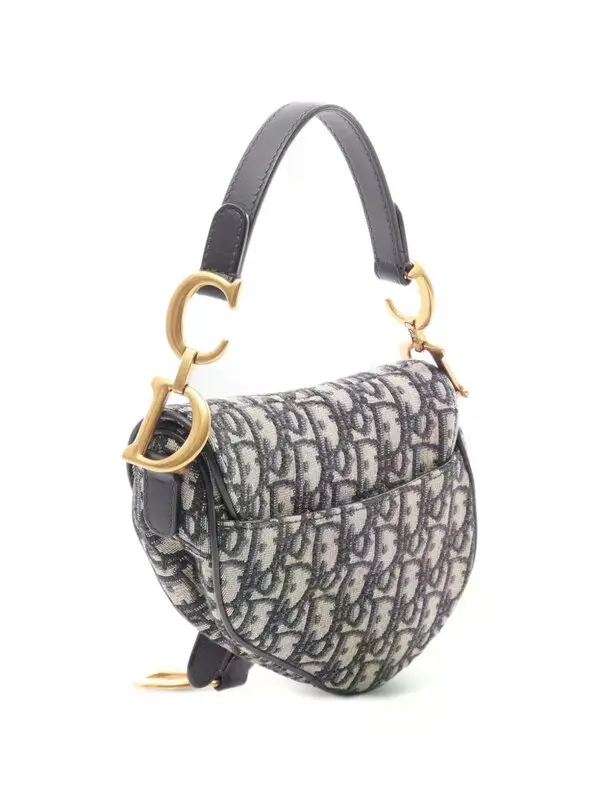 Dior Mini Oblique Saddle Shoulder Bag - Blue