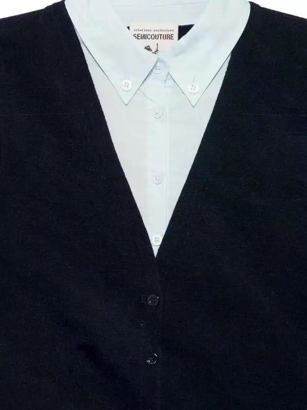 SEMICOUTURE Layered-effect Cardigan