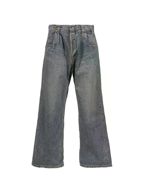 DAIRIKU Reconstructed Washed-denim Jeans
