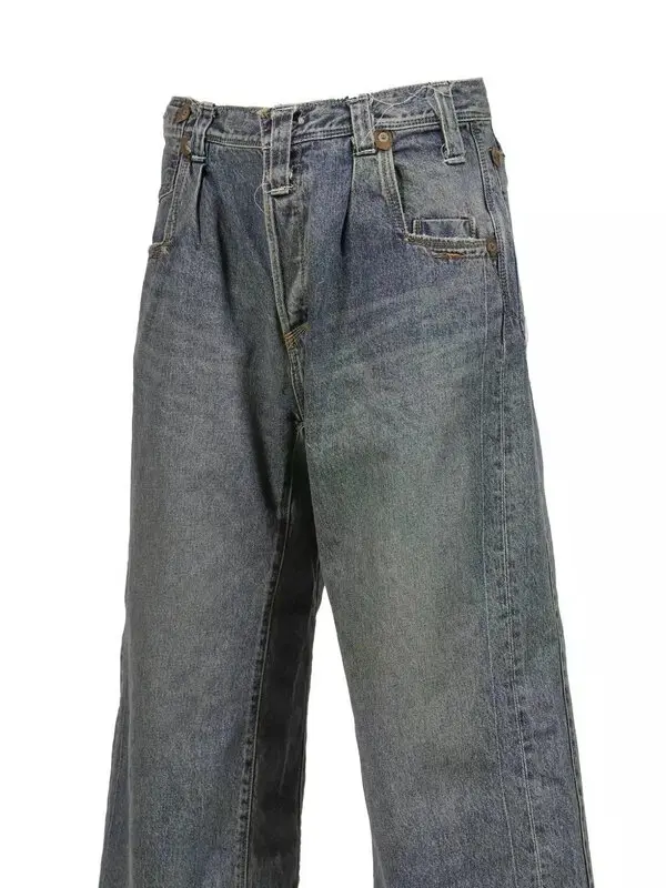 DAIRIKU Reconstructed Washed-denim Jeans
