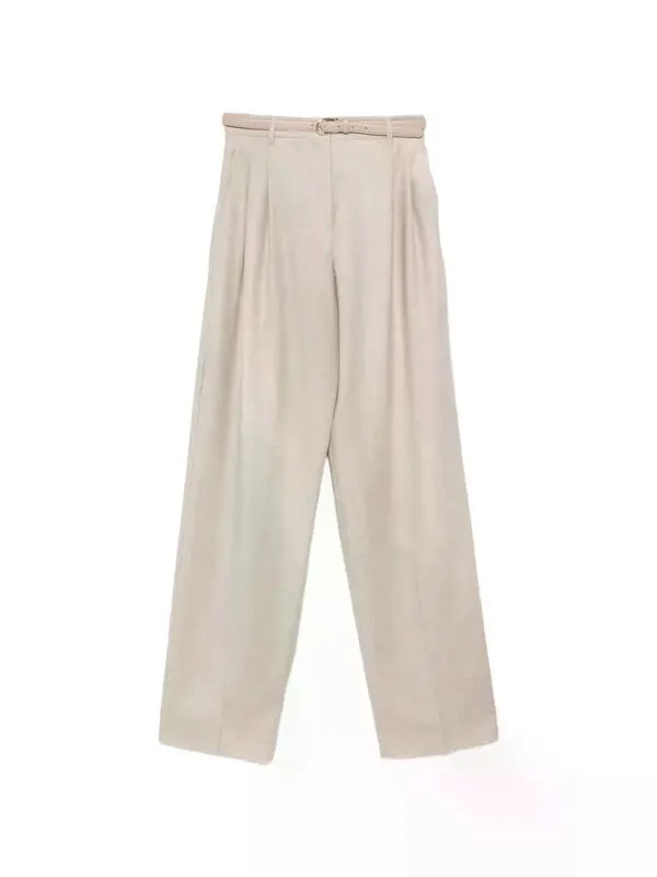 Max Mara Lago Belted Pleated Trousers