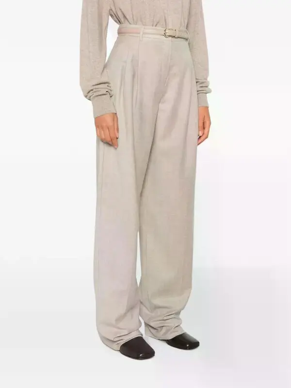 Max Mara Lago Belted Pleated Trousers