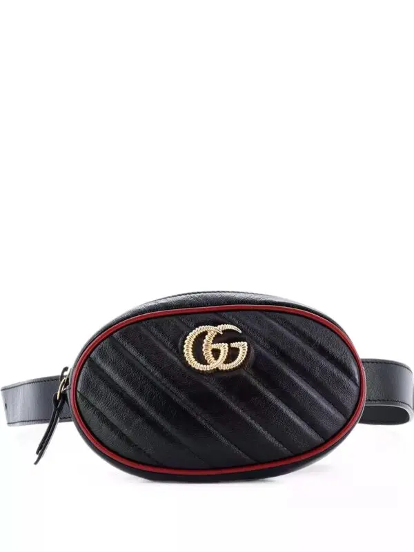 Gucci Gg Marmont Diagonal Quilted Leather Belt Bag